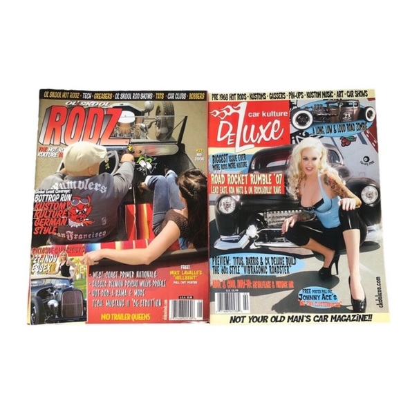 Other | Retro Rockabilly Pinup Hot Rod Magazines Ol Skool Rodz Deluxe Car Kulture 208 | Poshmark